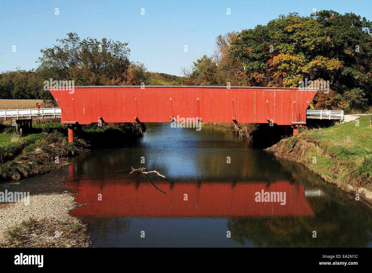 Winterset, IOWA, USA. 11th Oct, 2014. The Hogback Bridge is the ...