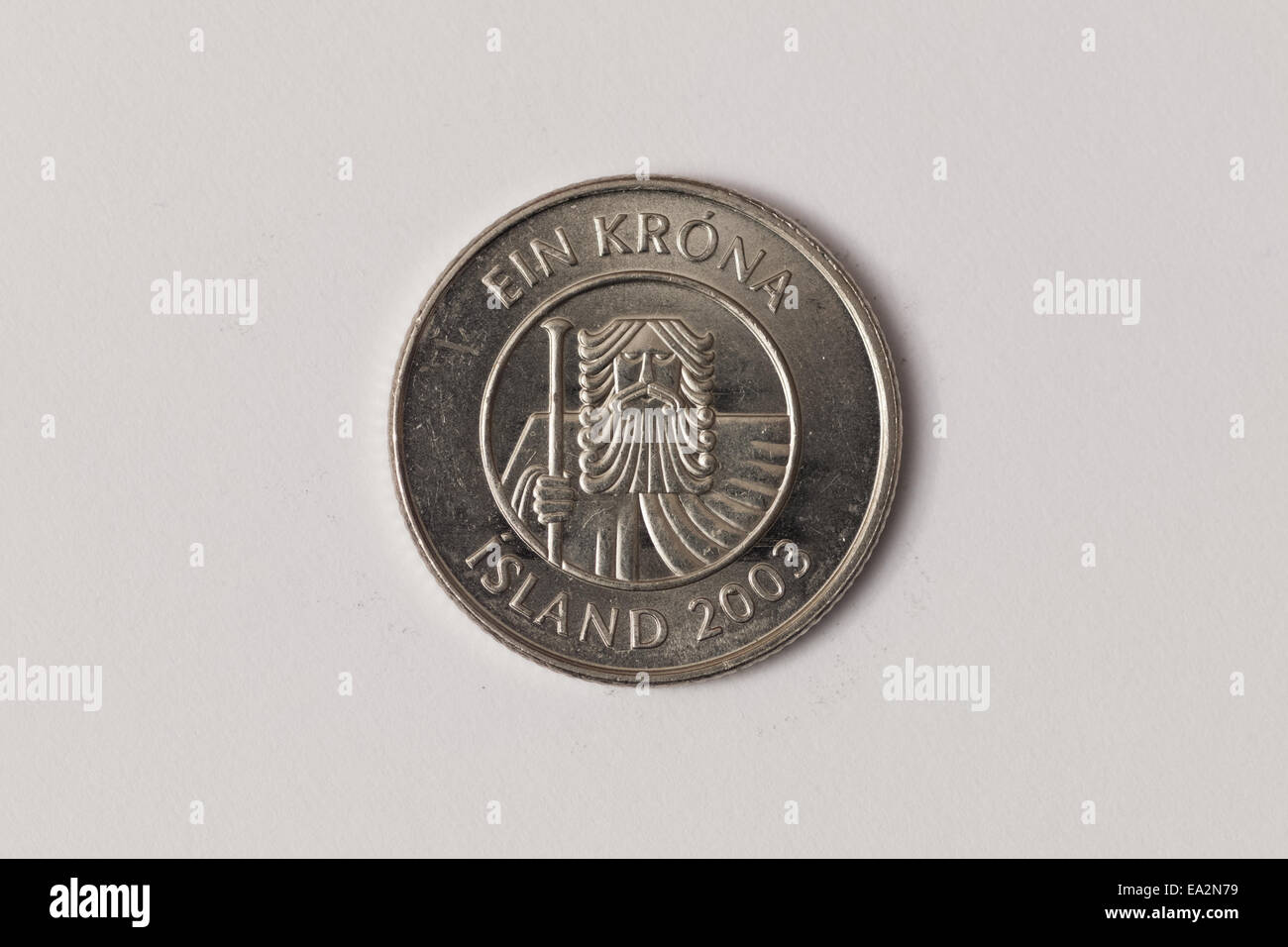A one Icelandic krona (ISK) coin Stock Photo - Alamy