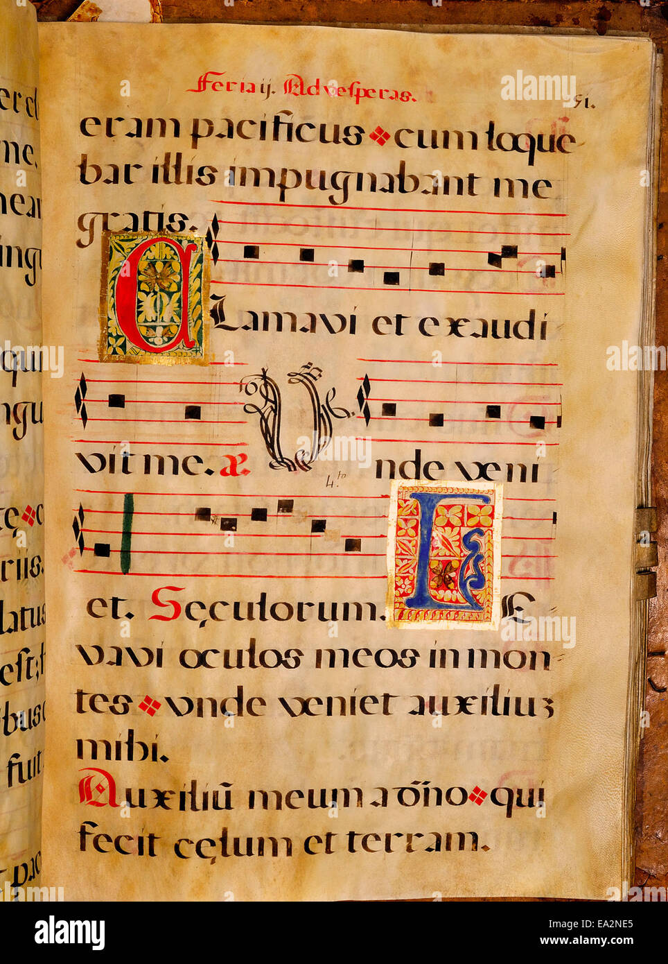 A page from a Spanish Chant Manuscript, featuring a Latin chant. These ...