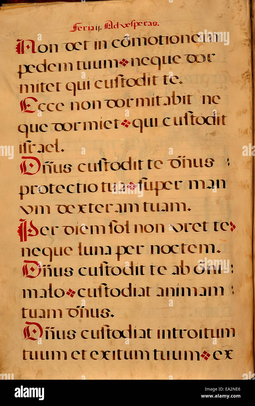 A page from a Spanish chant manuscript, featuring the musical notation ...