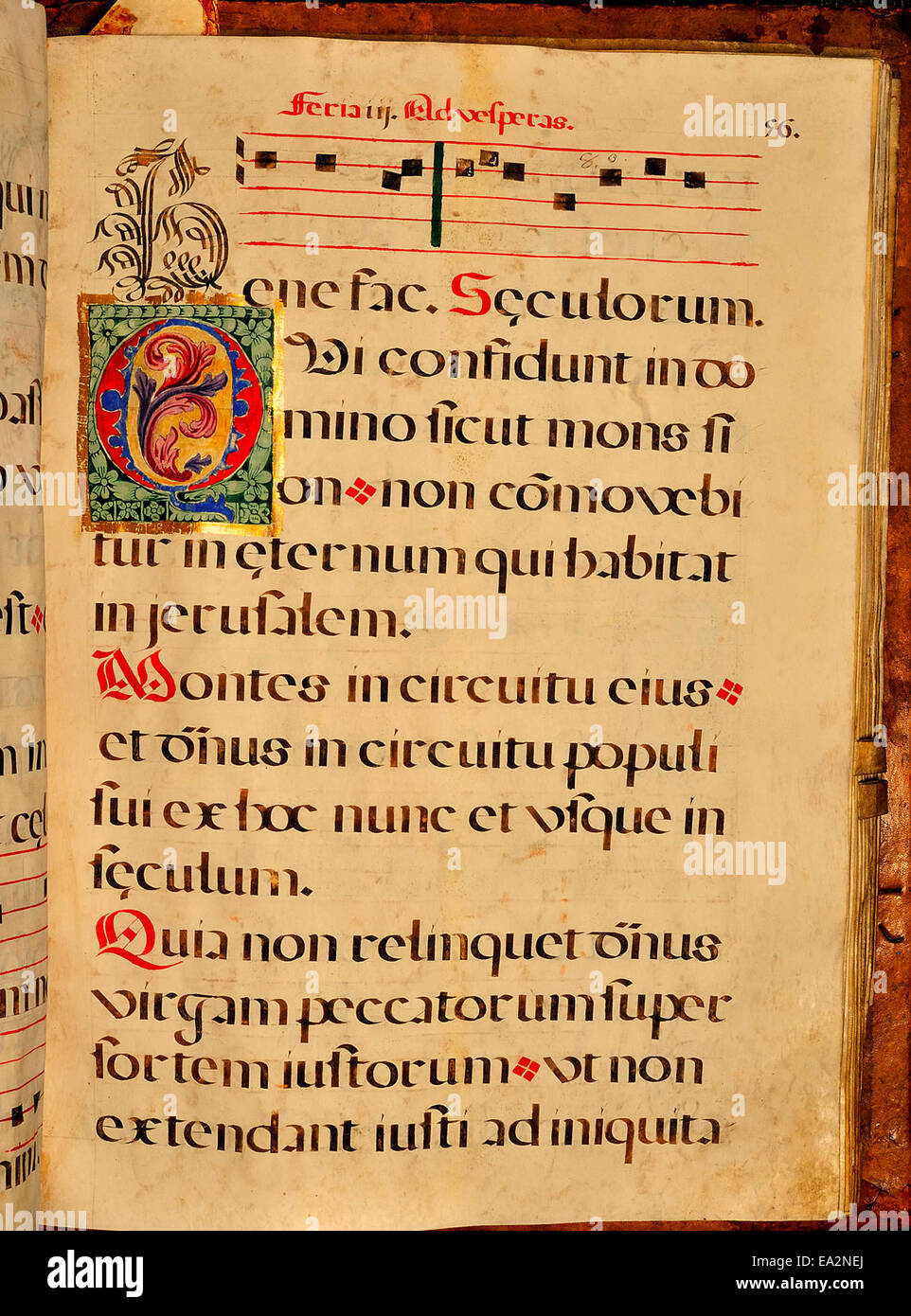 This page of a Spanish Chant manuscript contains musical notations used ...