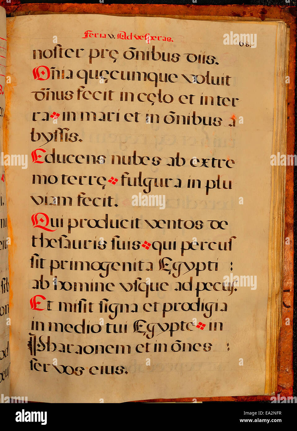 Page 142 of the Spanish Chant Manuscript, featuring a medieval chant ...