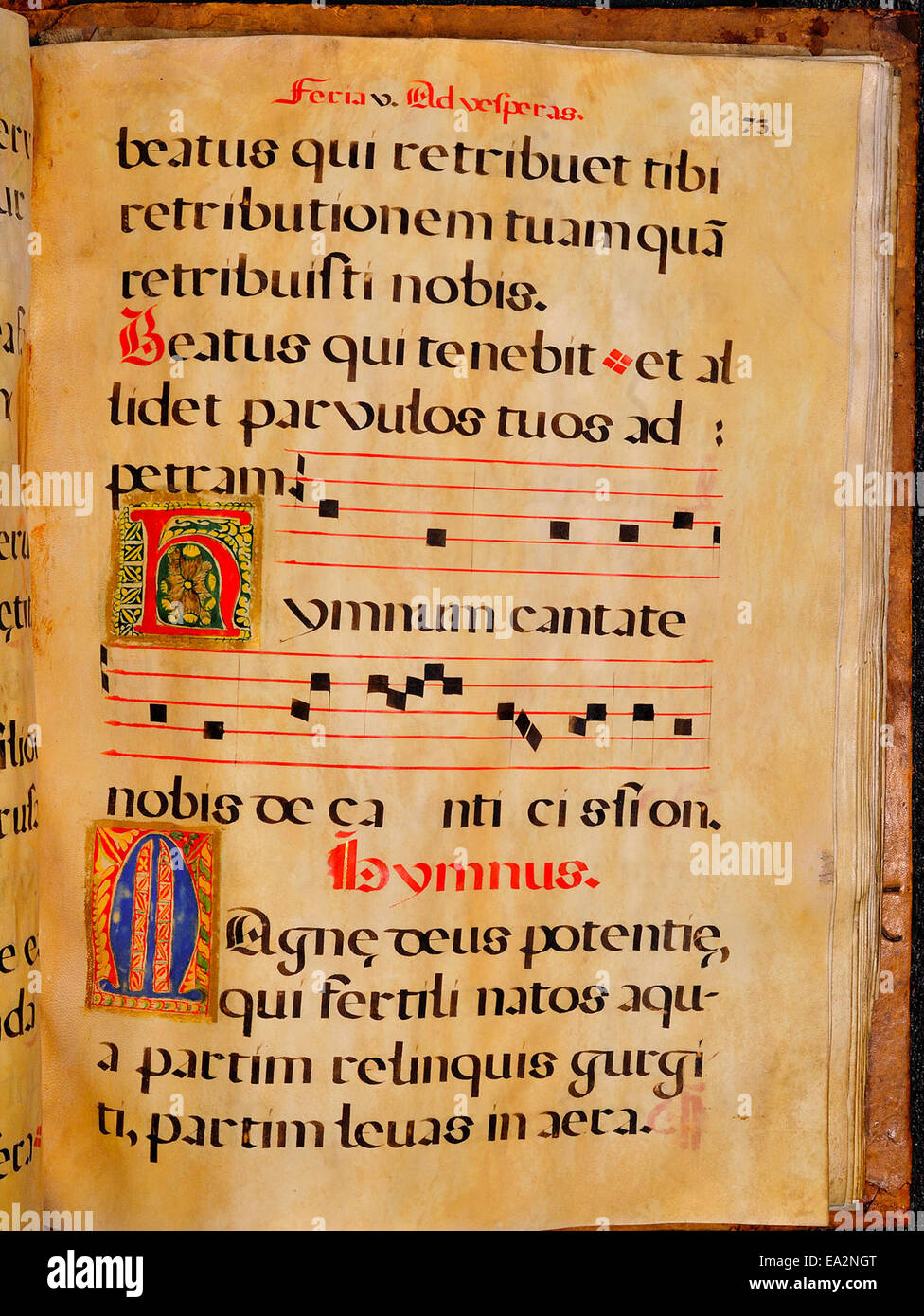 Page 152 of a Spanish chant manuscript, featuring Latin musical ...