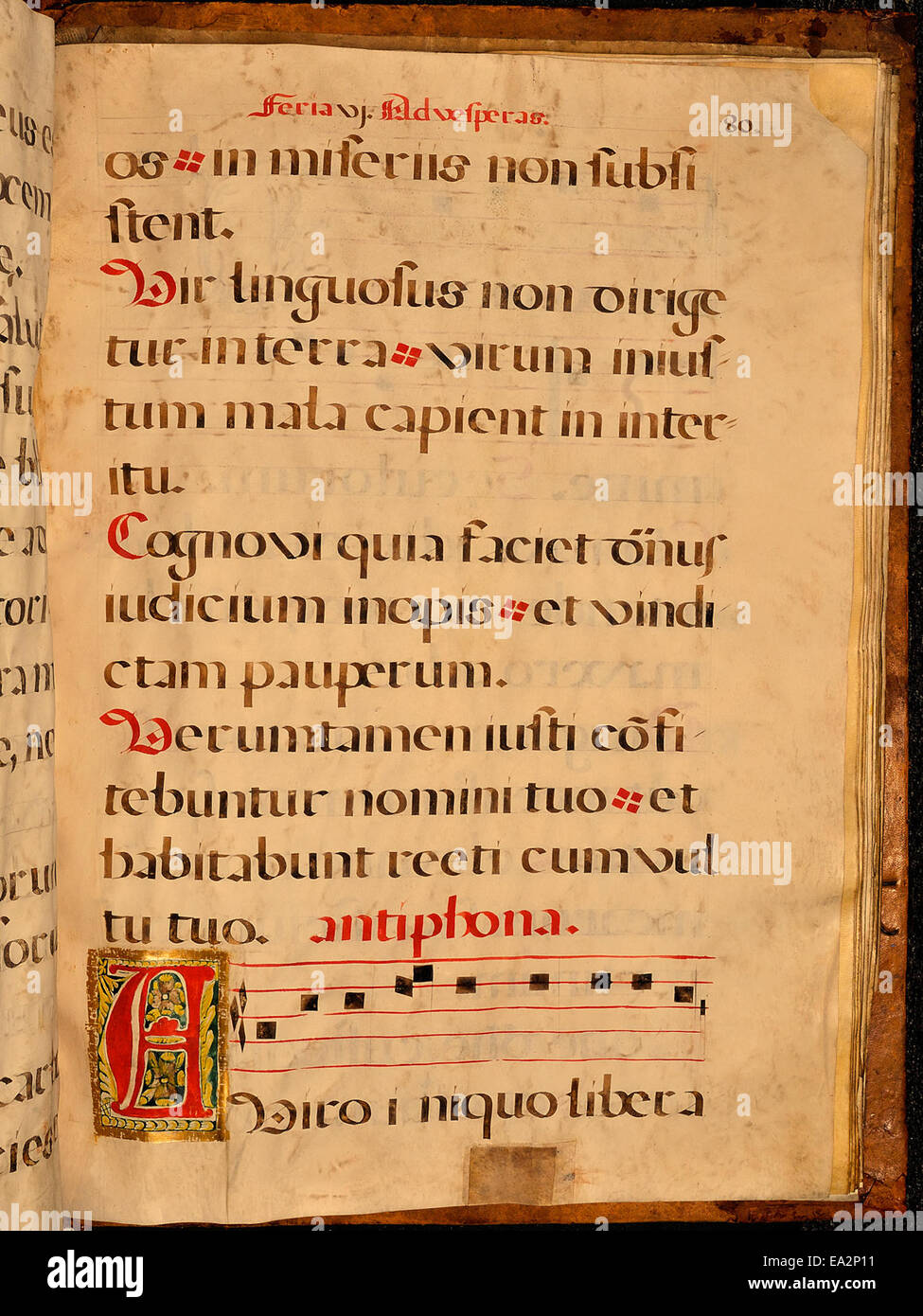 A page from a Spanish chant manuscript, displaying musical notation and ...