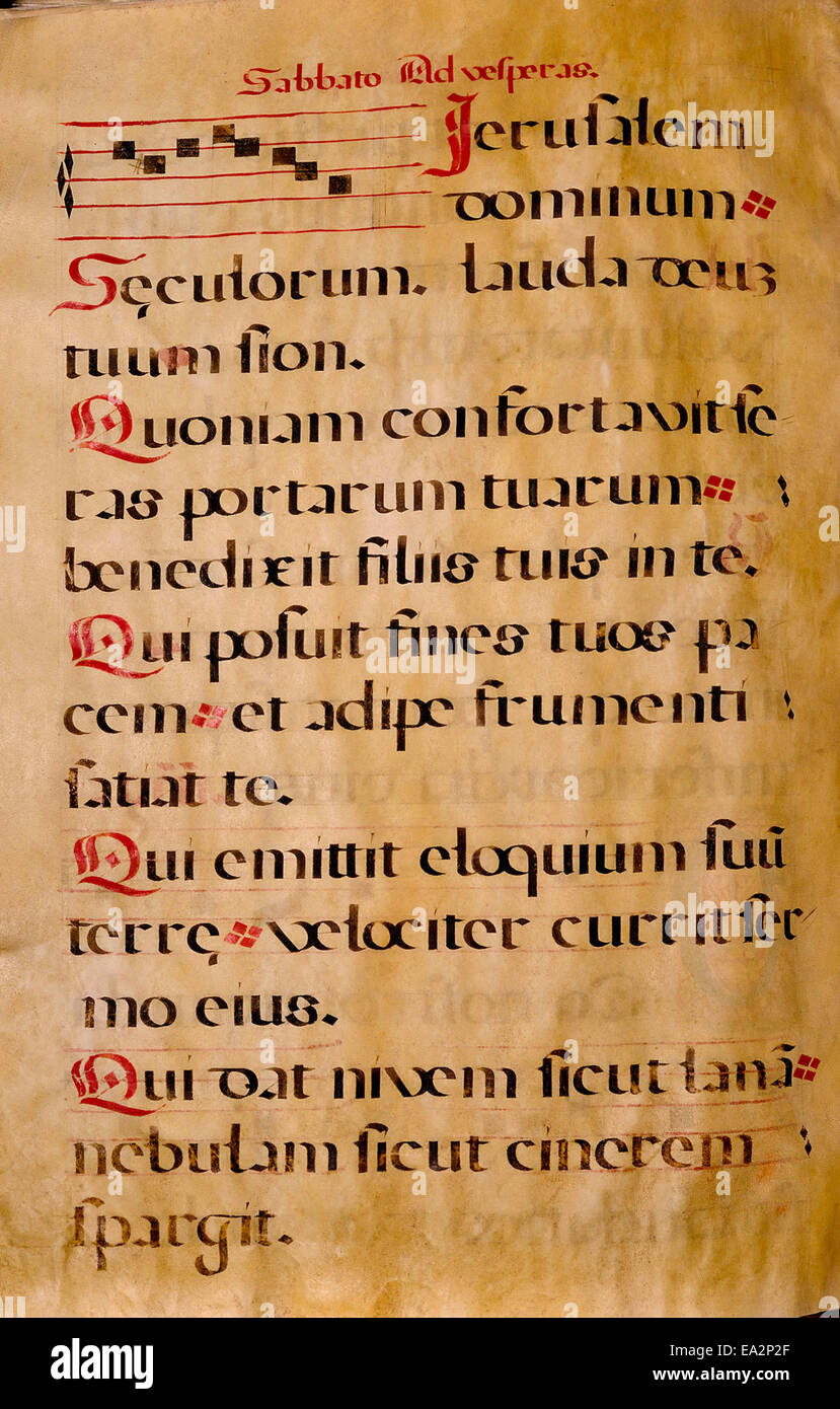Gregorian chant manuscript hi-res stock photography and images - Alamy