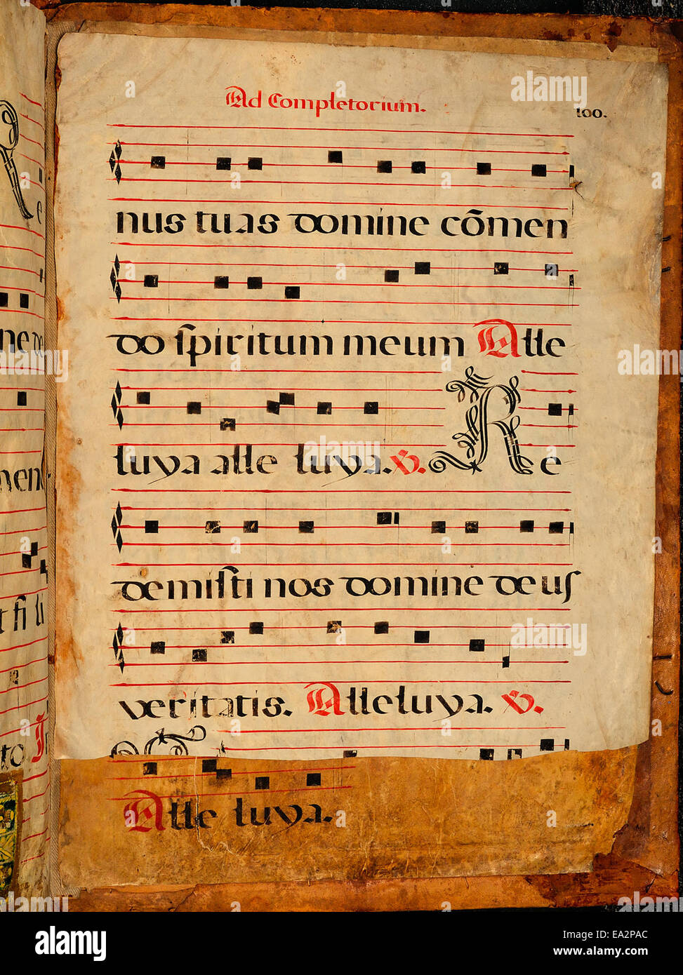 Page 206 of a Spanish chant manuscript, showcasing early sacred music ...