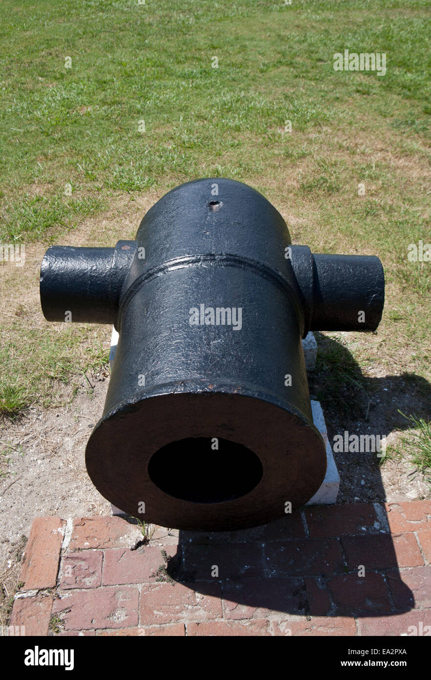Ten inch mortar on display in Fort Sumter, South Carolina Stock Photo ...