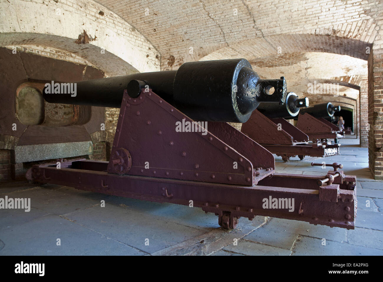 100 pounder Parrott Rifles at Fort Sumter, Charleston, South Carolina ...