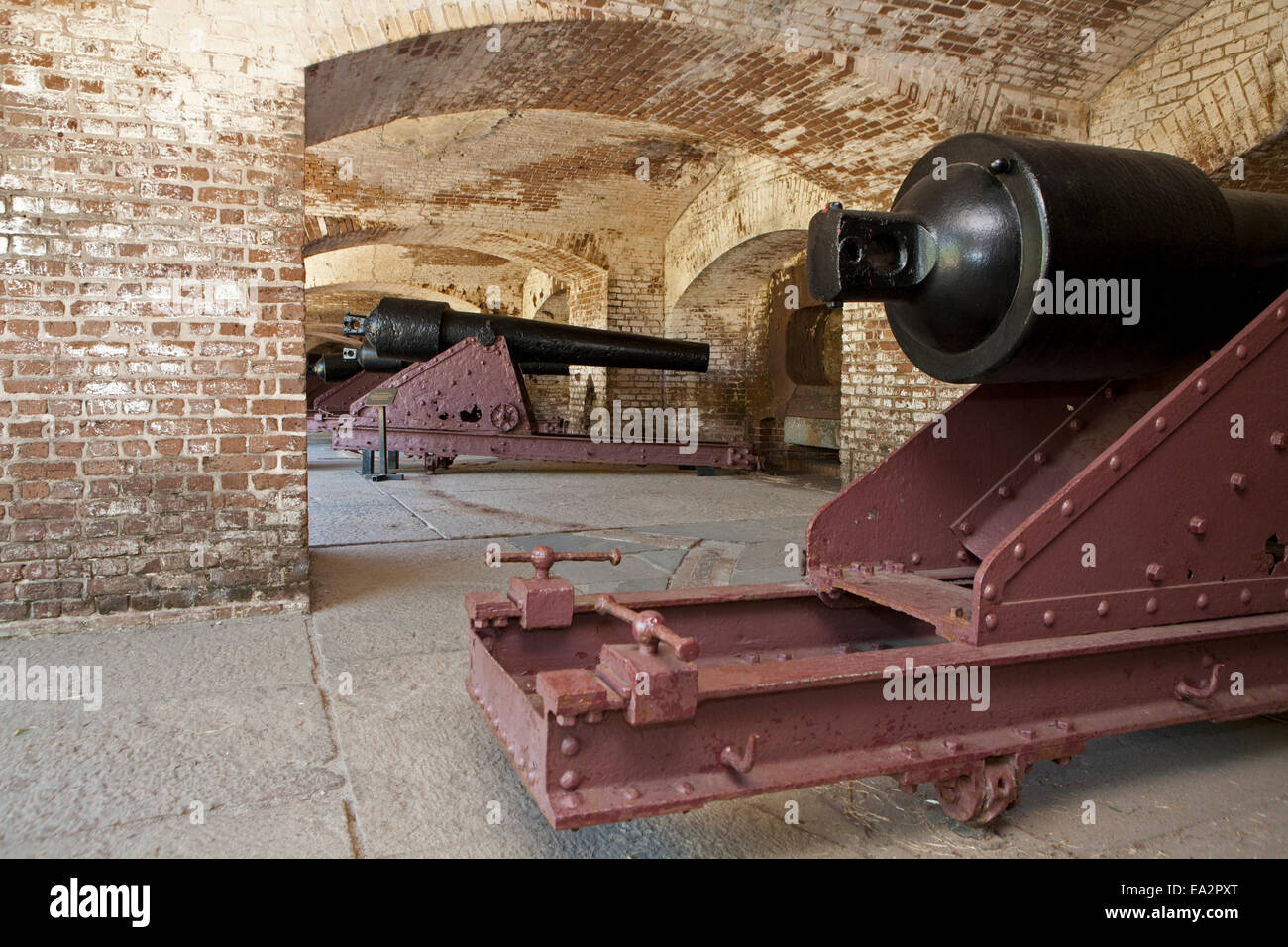 100 pounder Parrott Rifles at Fort Sumter, Charleston, South Carolina ...