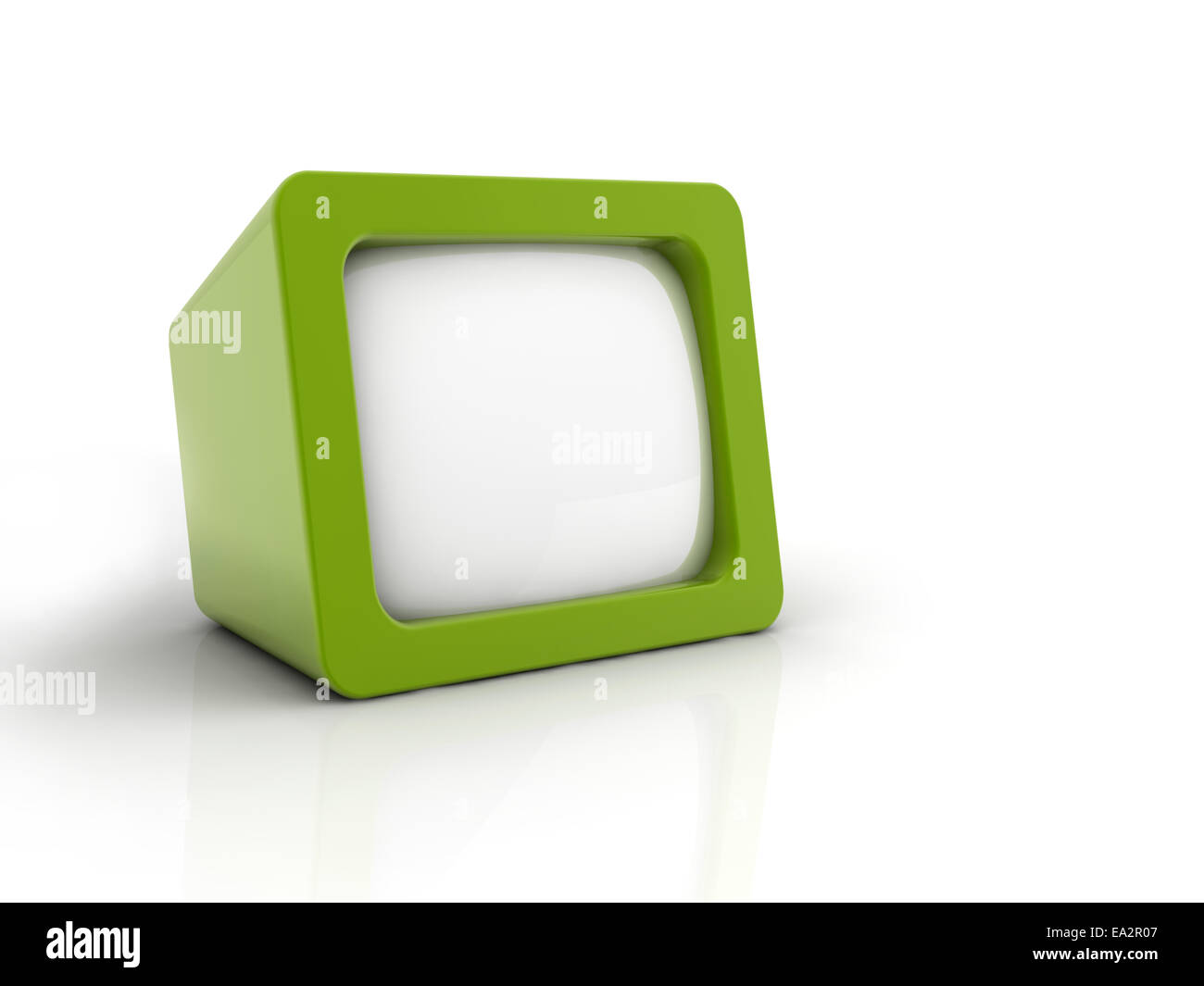 green reflective frame on white background Stock Photo - Alamy