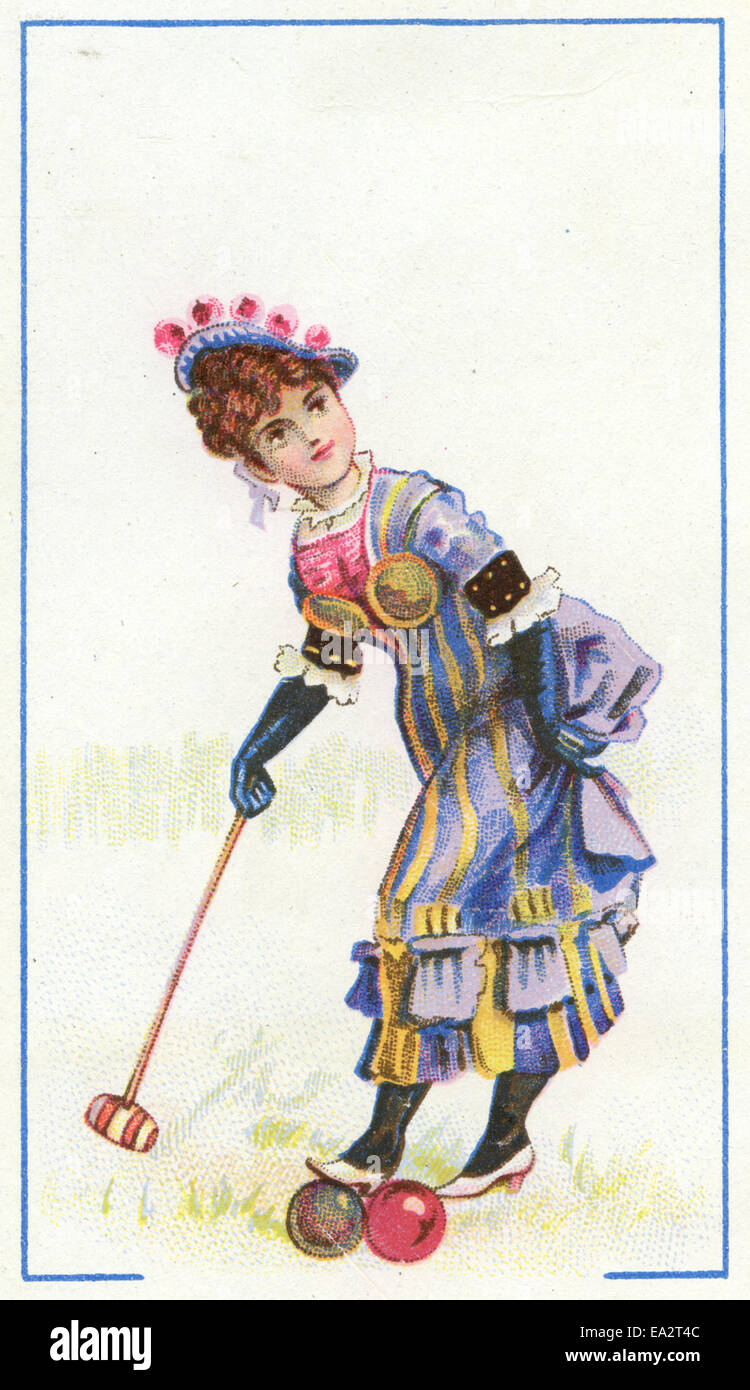 Woman playing croquet hi-res stock photography and images - Alamy