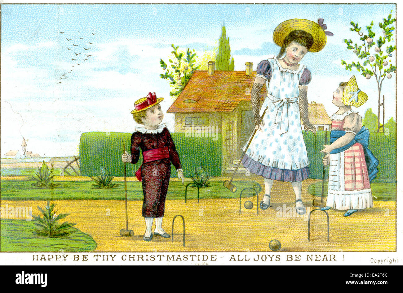 Children playing croquet hi-res stock photography and images - Alamy