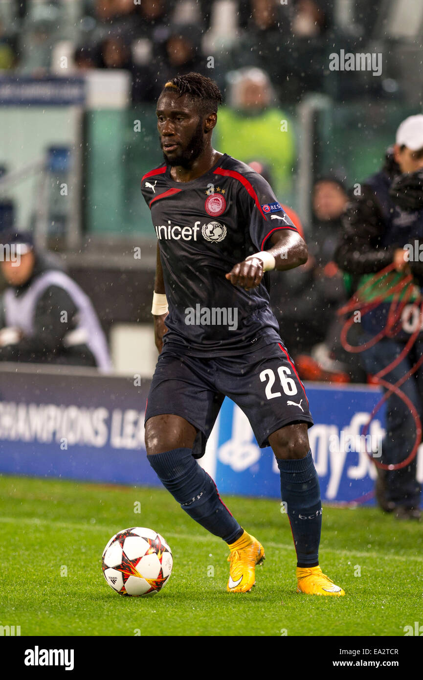 Turin, Italy. 4th Nov, 2014. Arthur Masuaku (Olympiacos) Football ...