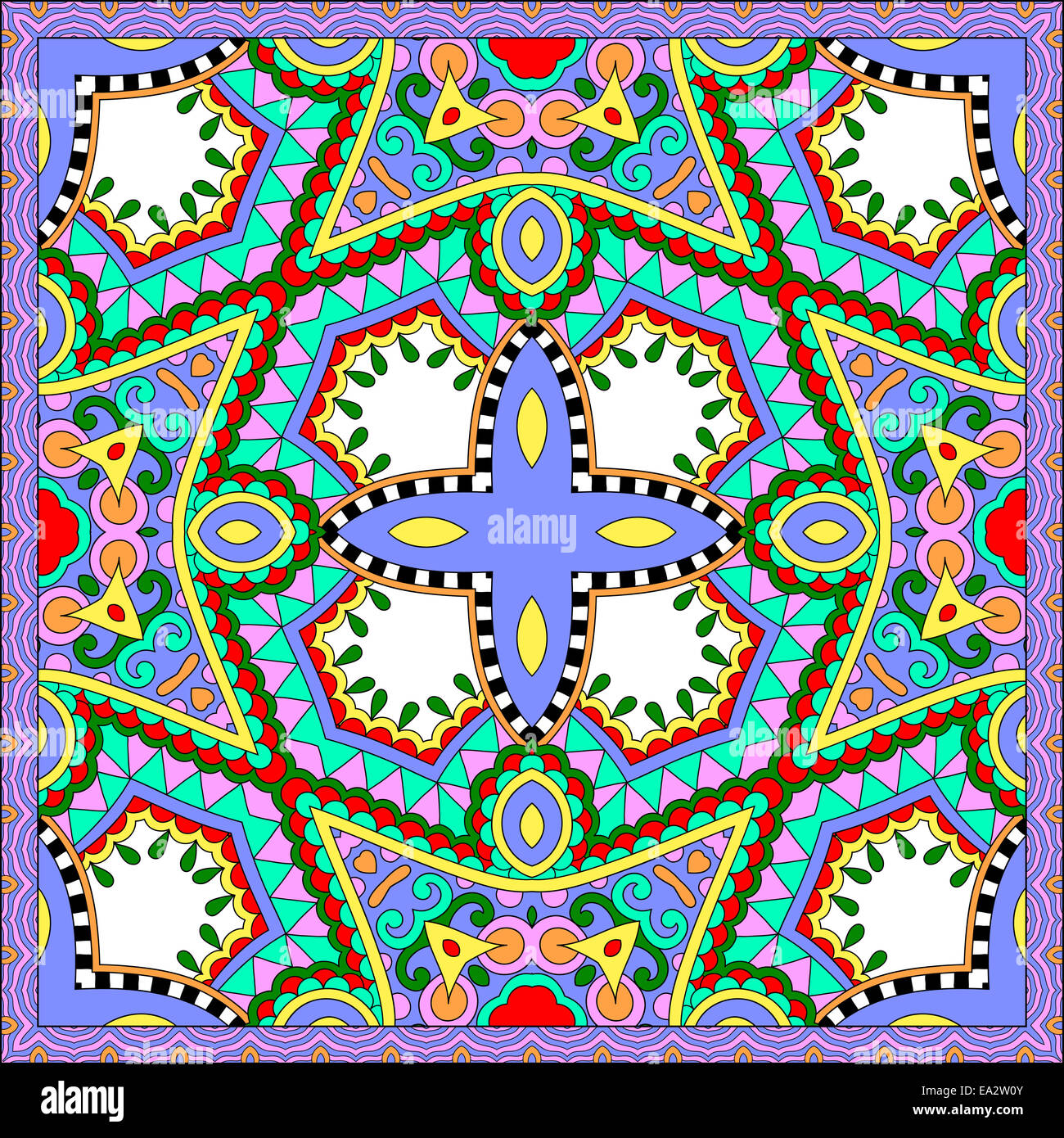 silk neck scarf or kerchief square pattern design Stock Photo - Alamy