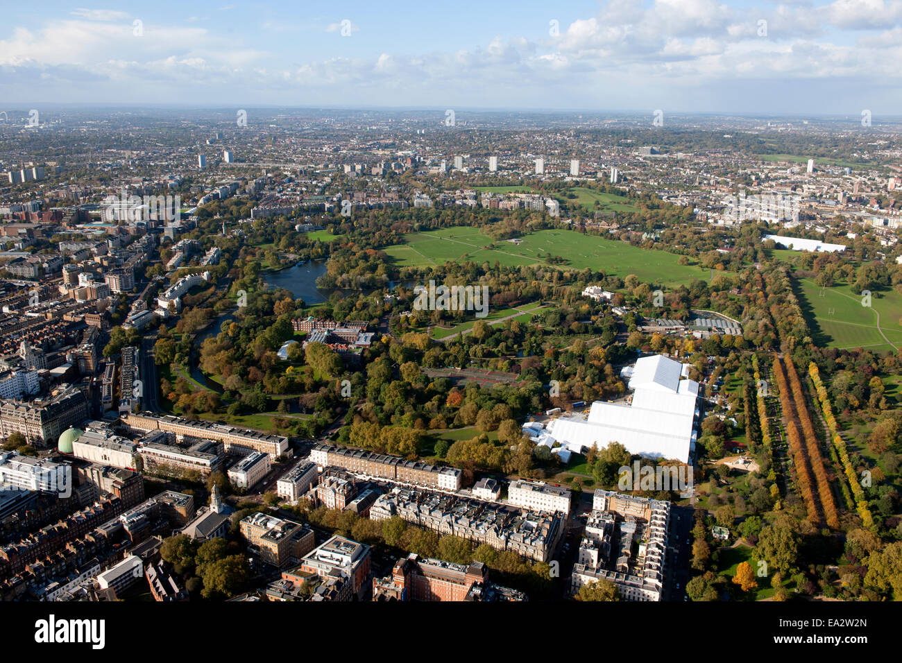 An aerial view of Regents Park in London England Stock Photo - Alamy