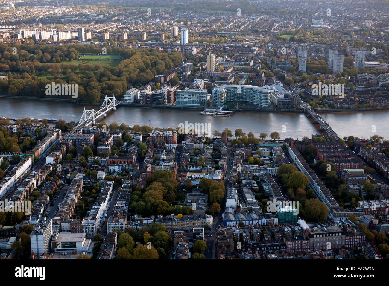 Chelsea london aerial view hi-res stock photography and images - Alamy