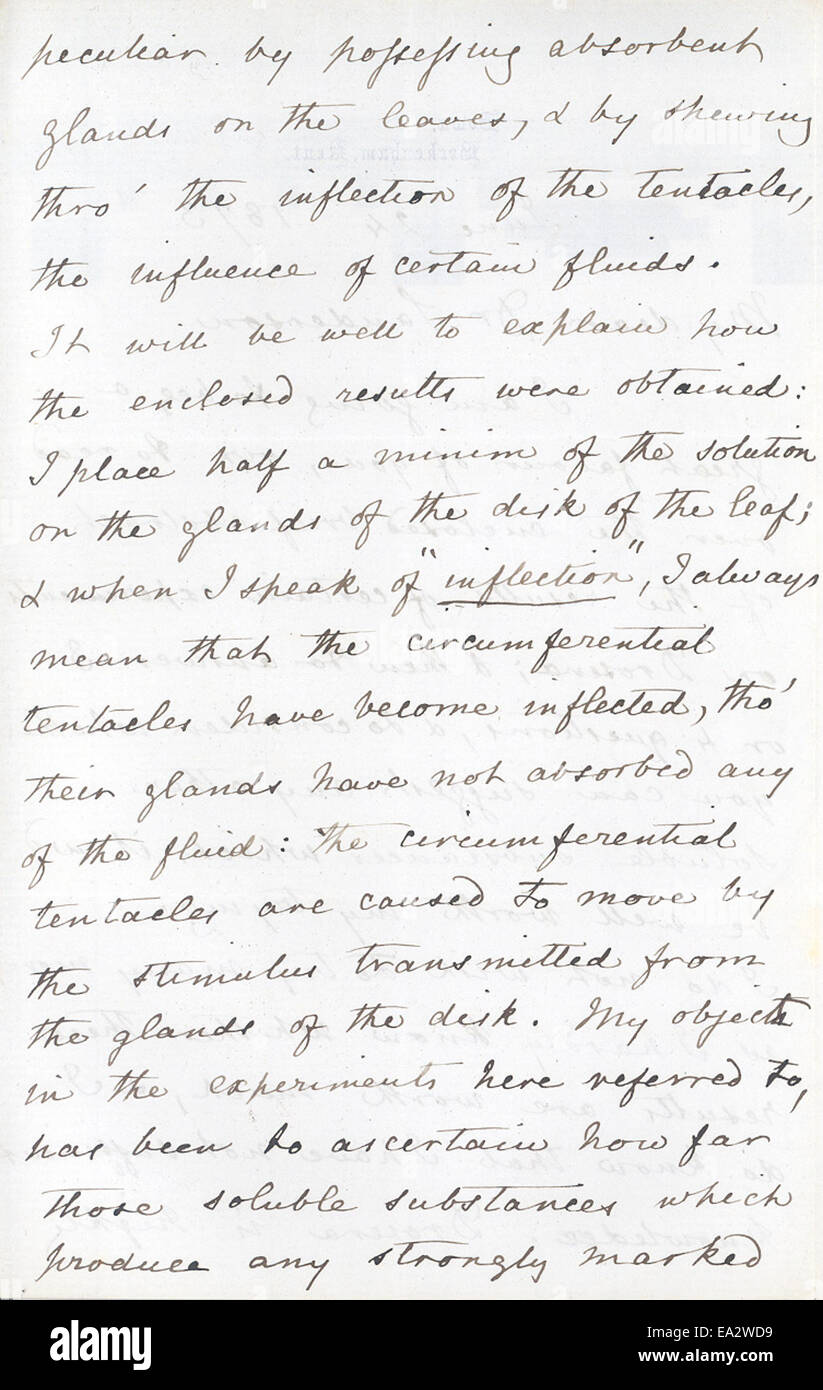 A letter from Charles Darwin to John Burdon-Sanderson dated June 24 ...