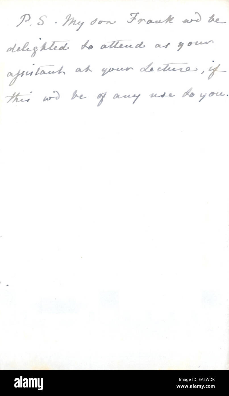 A letter written by Charles Darwin to John Burdon-Sanderson, dated ...