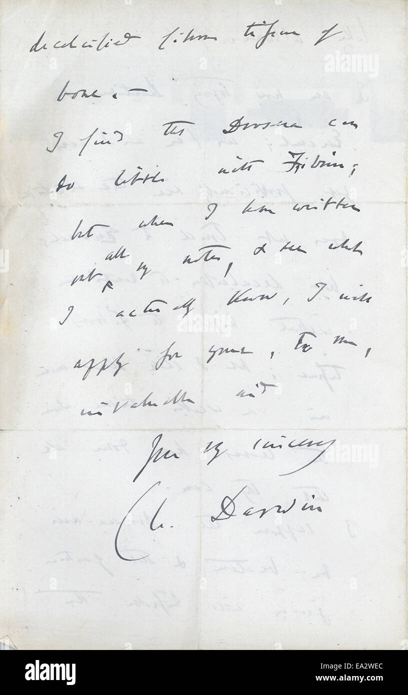 This letter, written by Charles Darwin to John Burdon-Sanderson on May ...
