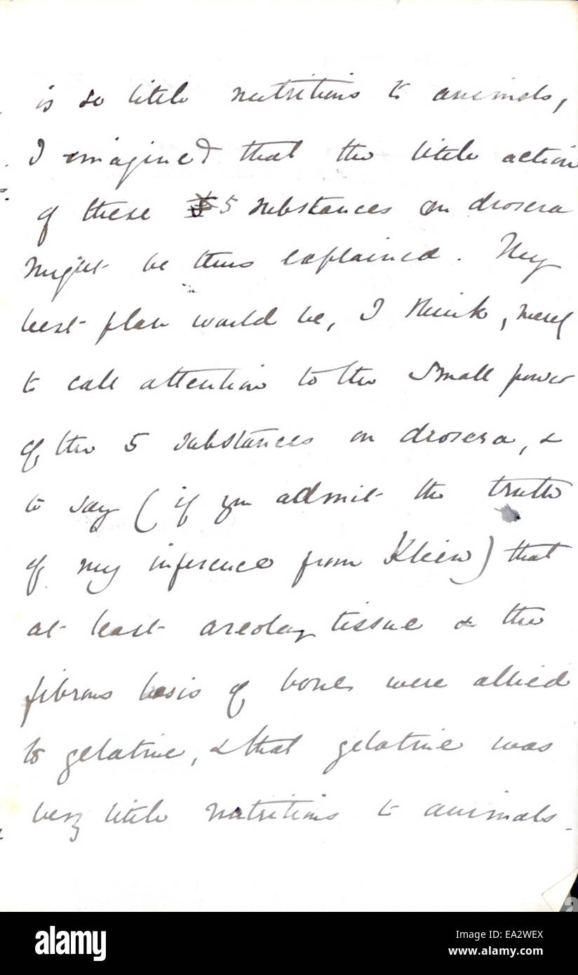 This letter from Charles Darwin to John Burdon-Sanderson, dated October ...