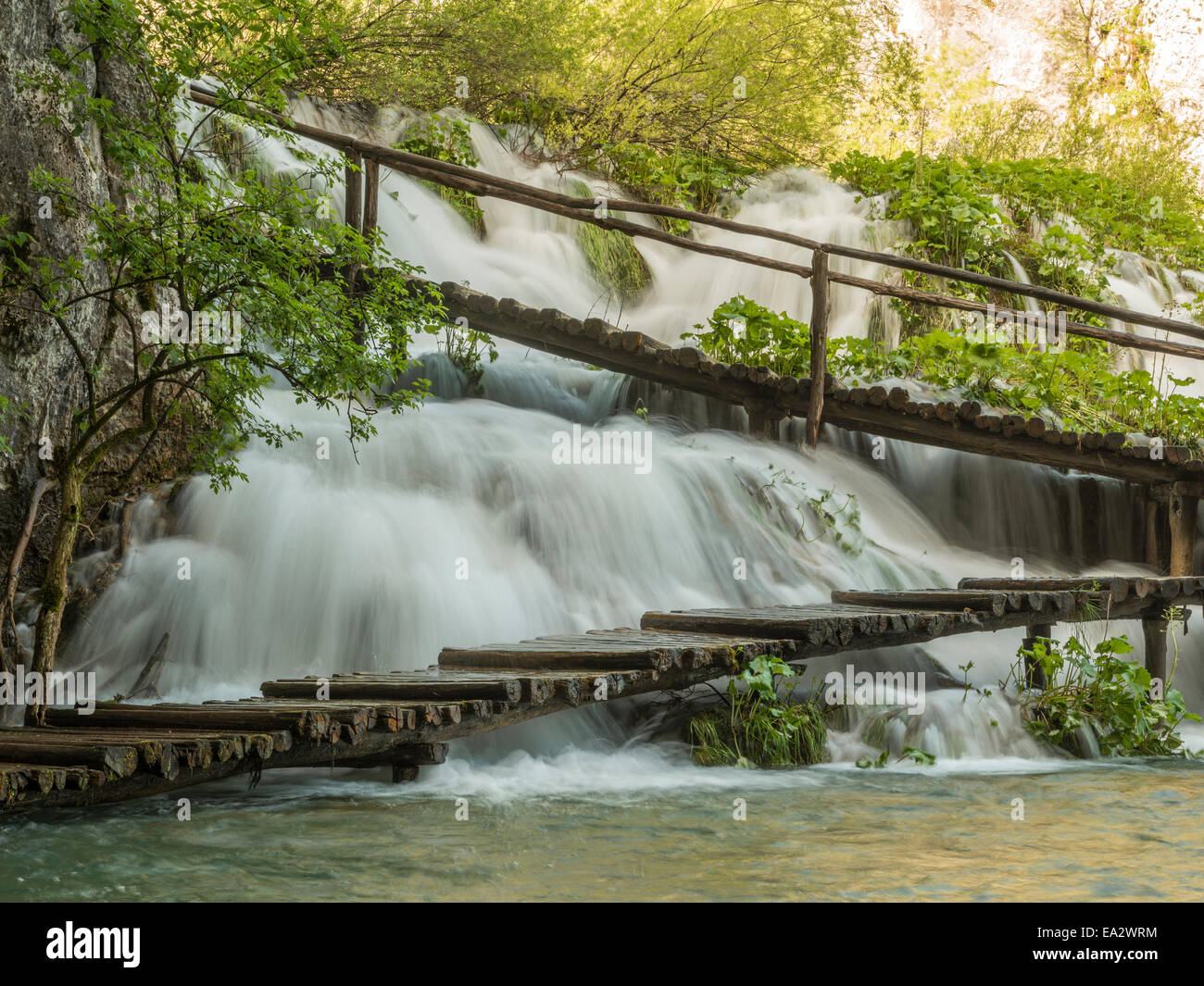 The wooden boardwalk traversing the south side of "Lake Korana ...