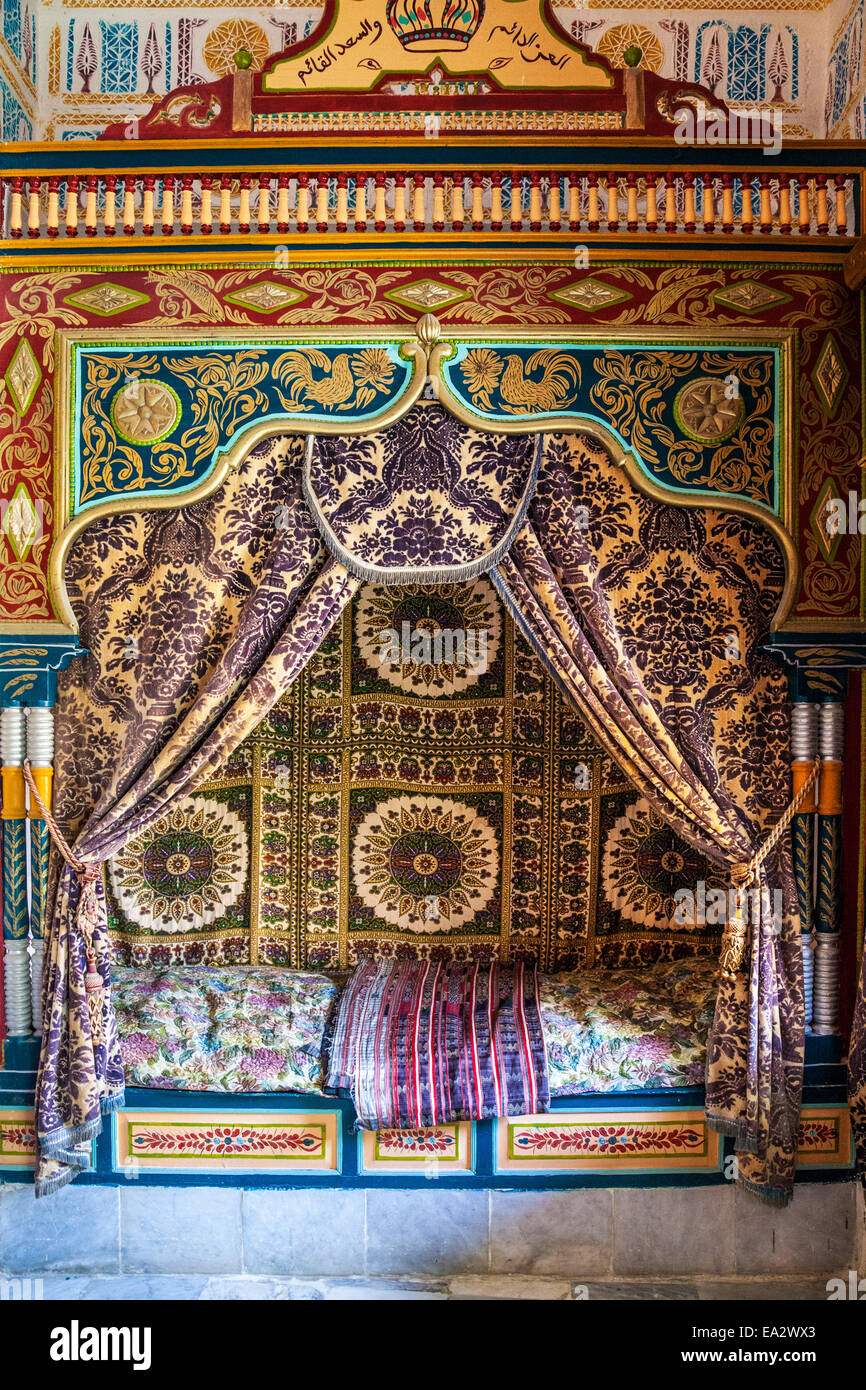 A bedroom in the Museum Dar Essid in Sousse,Tunisia Stock Photo - Alamy