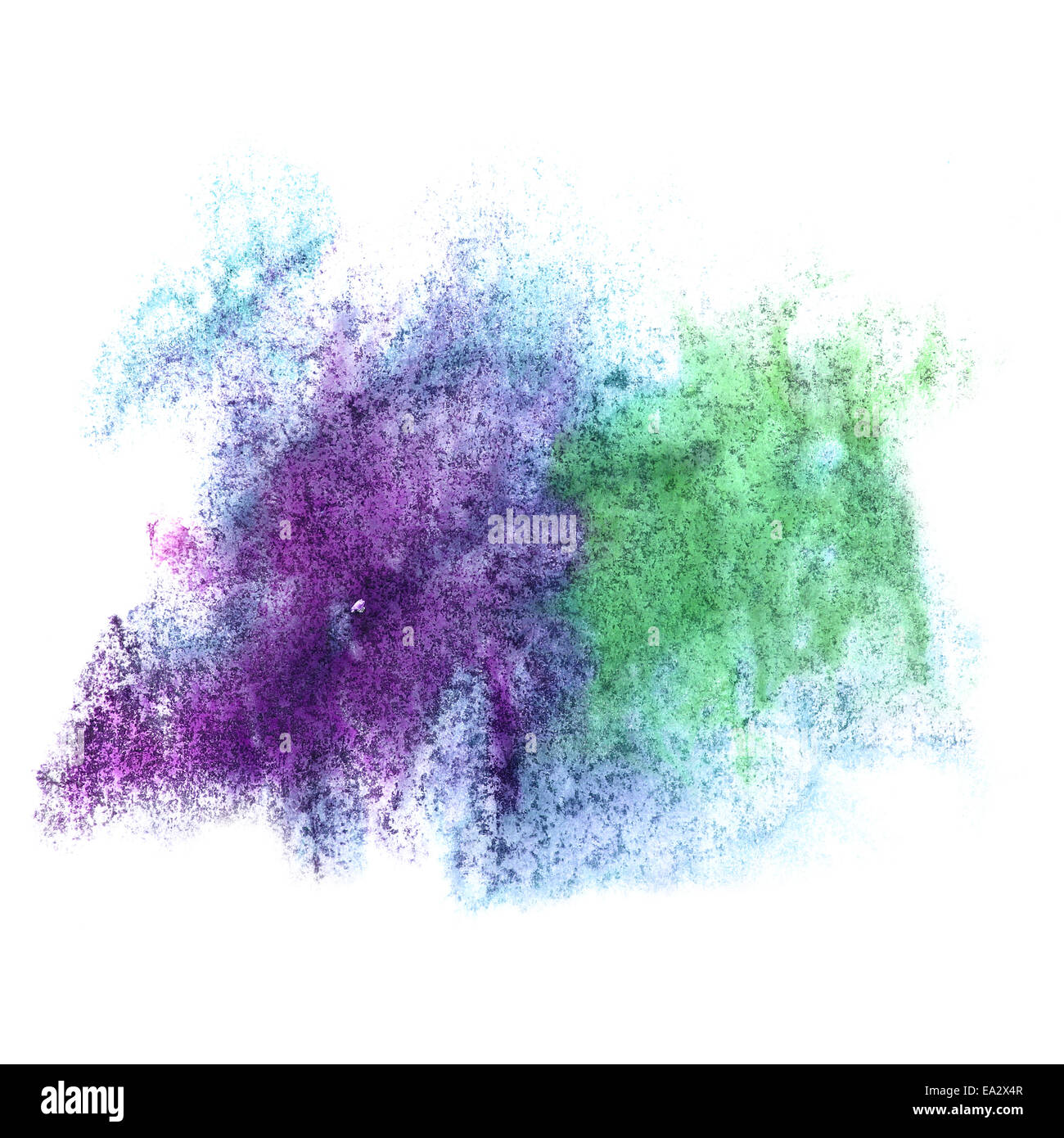 art watercolor ink paint blue green blob watercolour splash colo Stock ...