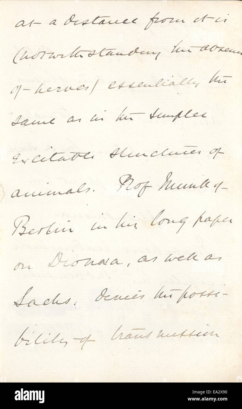 This 1880 letter from John Burdon-Sanderson to Charles Darwin discusses ...