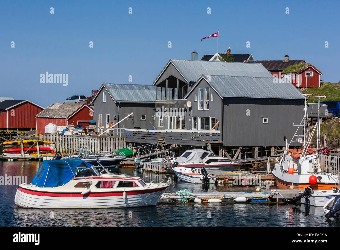 The small Norwegian fishing village of Nes, UNESCO World Heritage Site ...