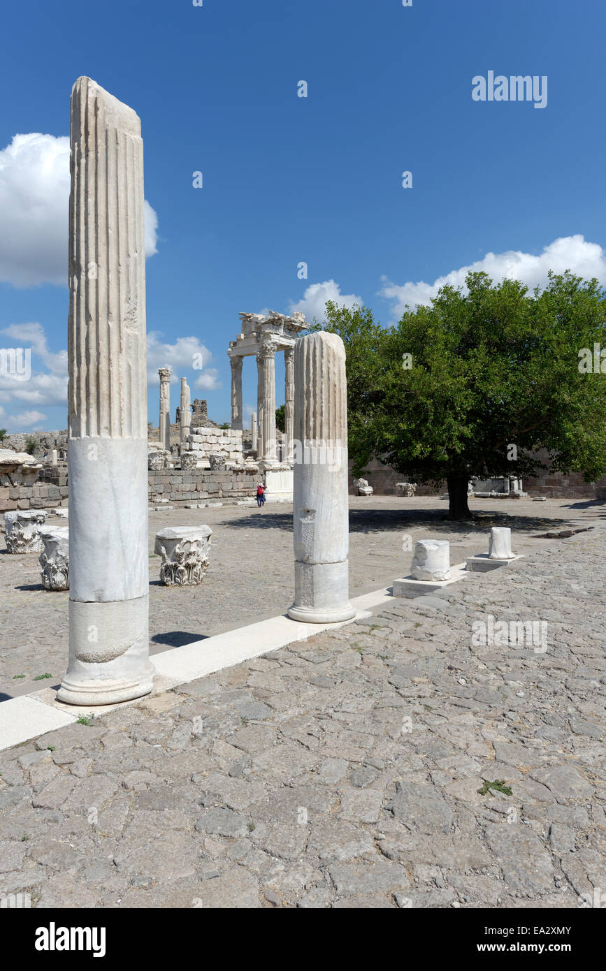 East Portico of the Temple of Trajan, upper Acropolis of ancient ...