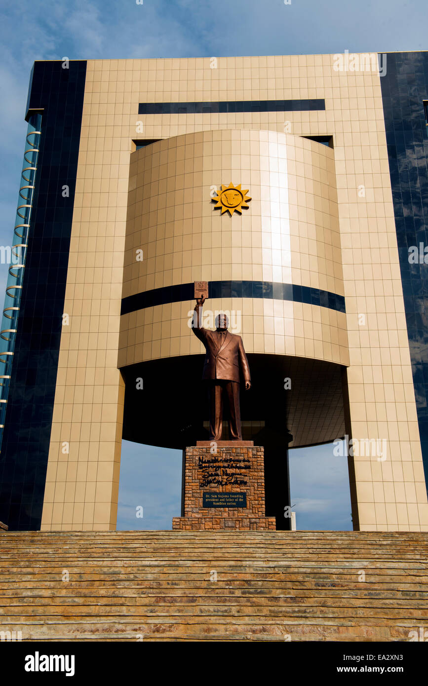 Windhoek, capital of Namibia, independence memorial building Stock ...