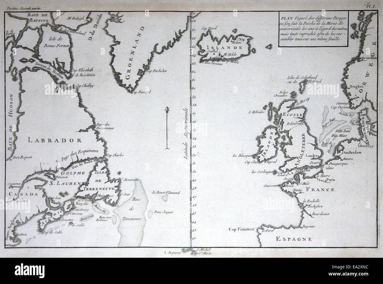 North atlantic ocean map hi-res stock photography and images - Alamy