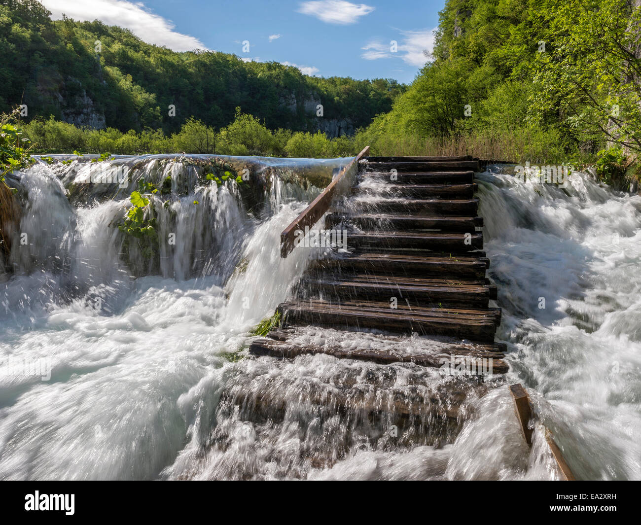 The wooden boardwalk traversing the North side of "Lake Korana ...