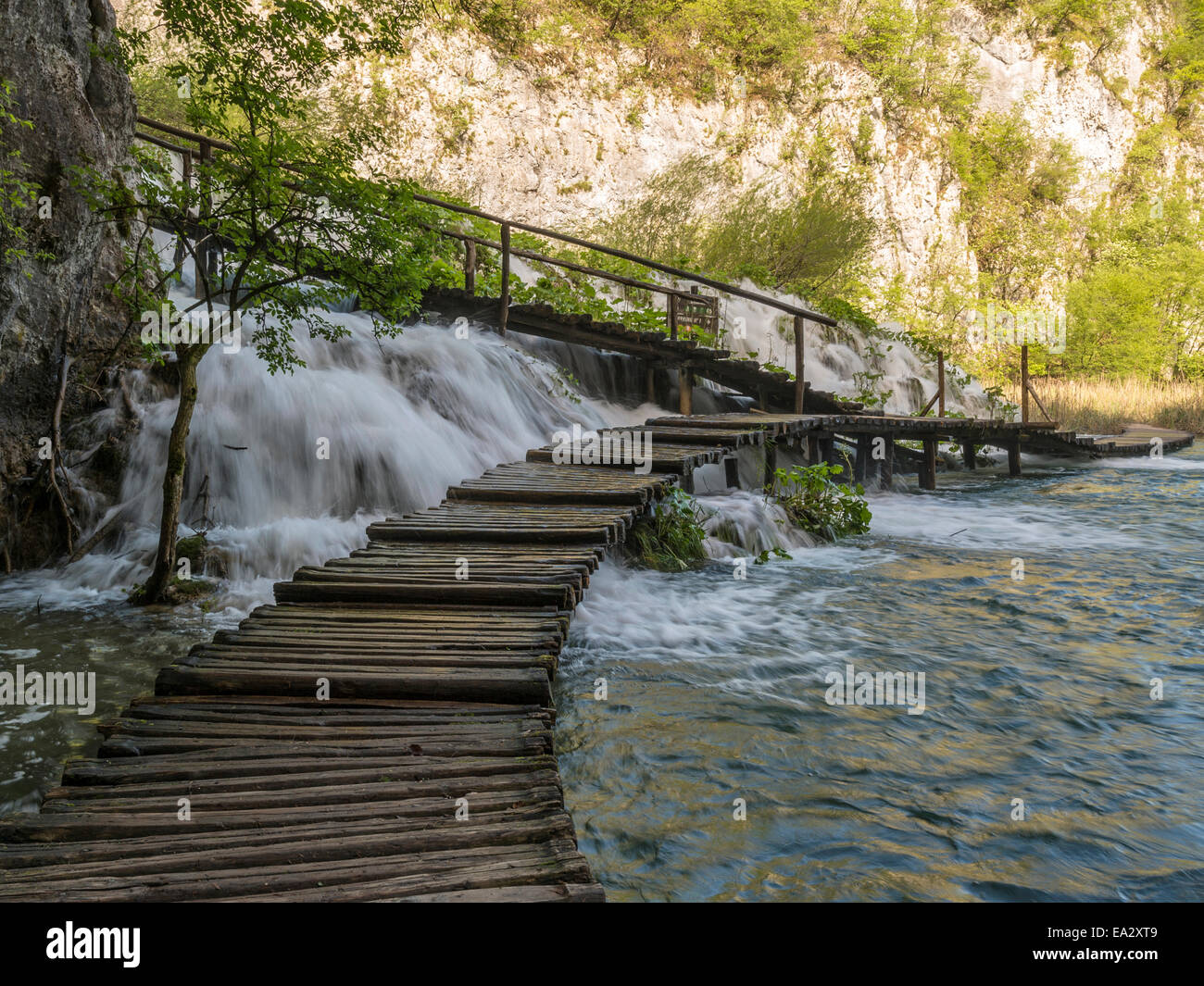 The wooden boardwalk traversing the south side of "Lake Korana ...