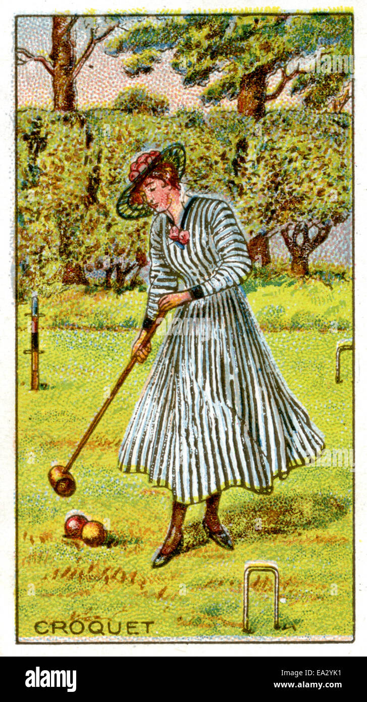 This image depicts the sport of croquet, a popular game that involves ...