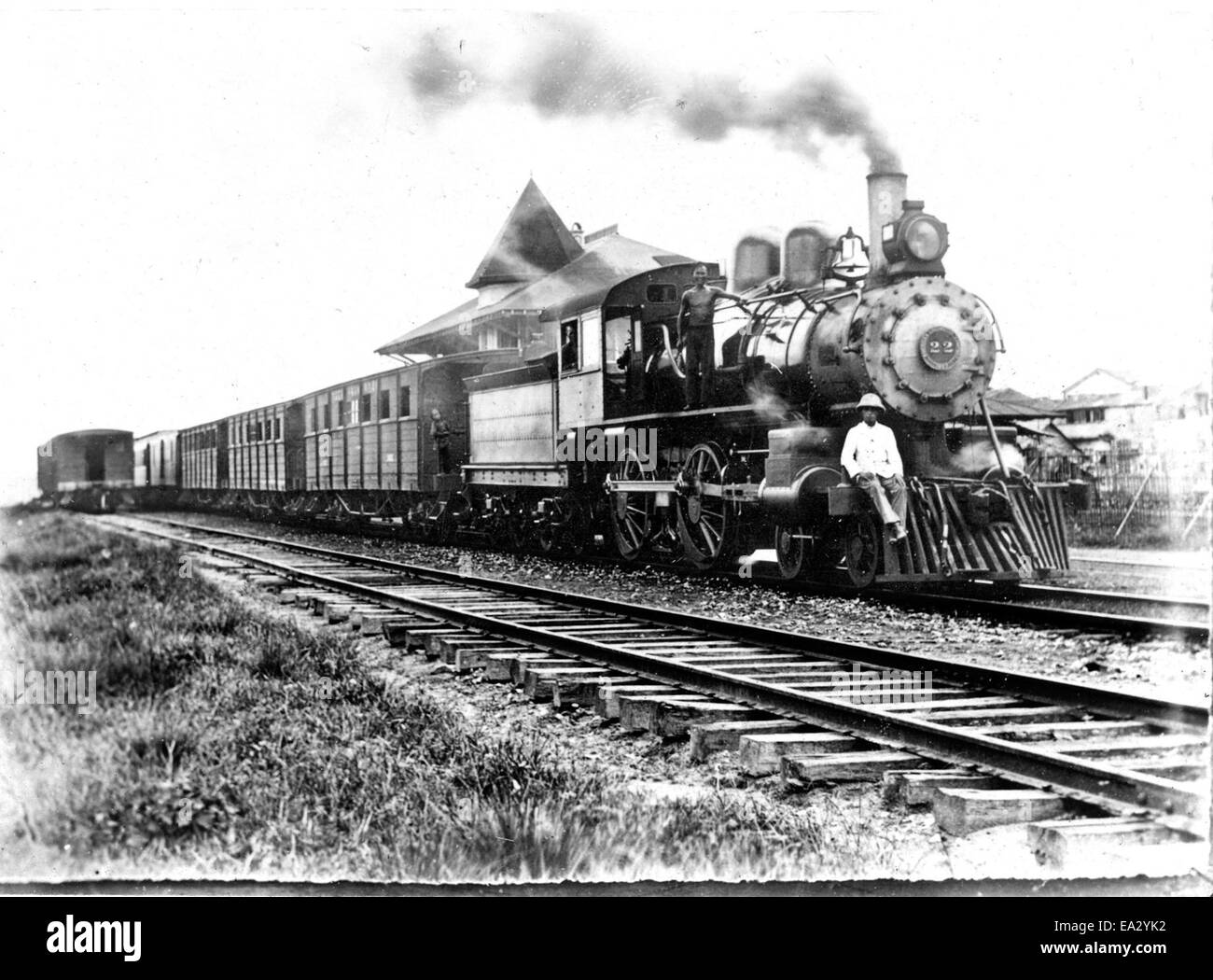 Chinese steam locomotive Black and White Stock Photos & Images - Alamy