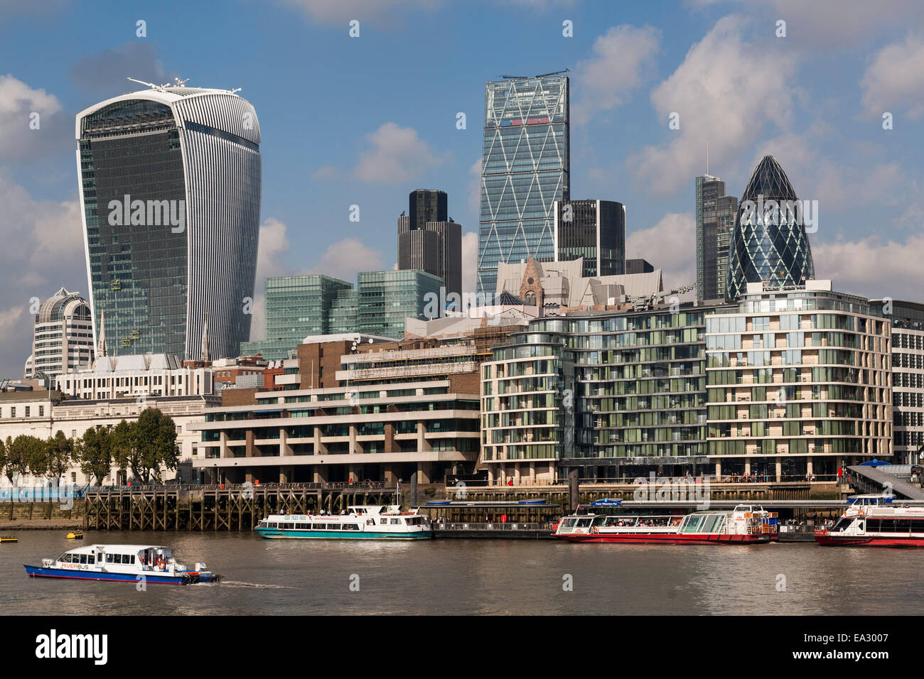 City skyline and River Thames, London, England, United Kingdom, Europe ...