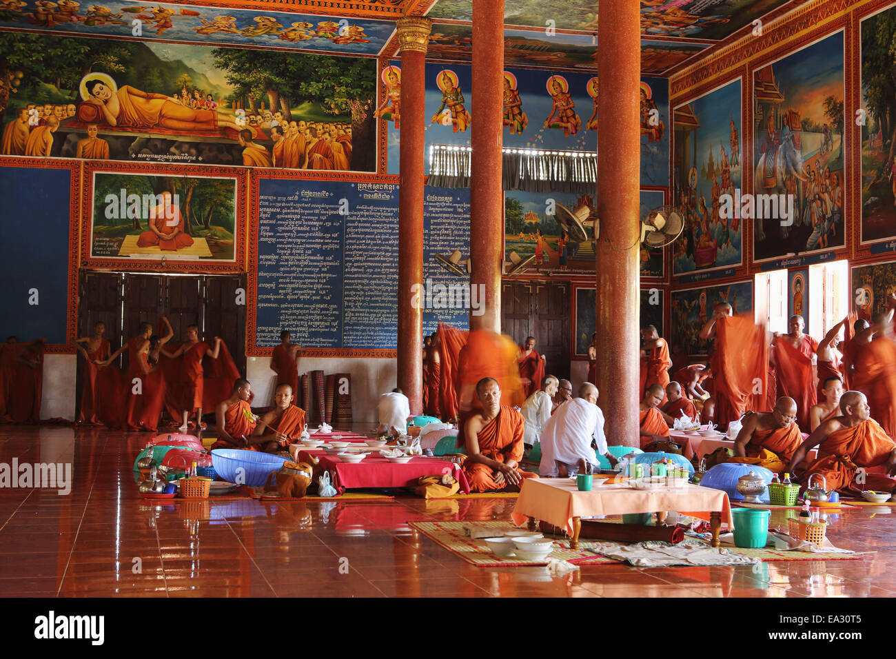 Dining hall at Udon Monastery (Vipassana Dhura Buddhist Centre) at ...