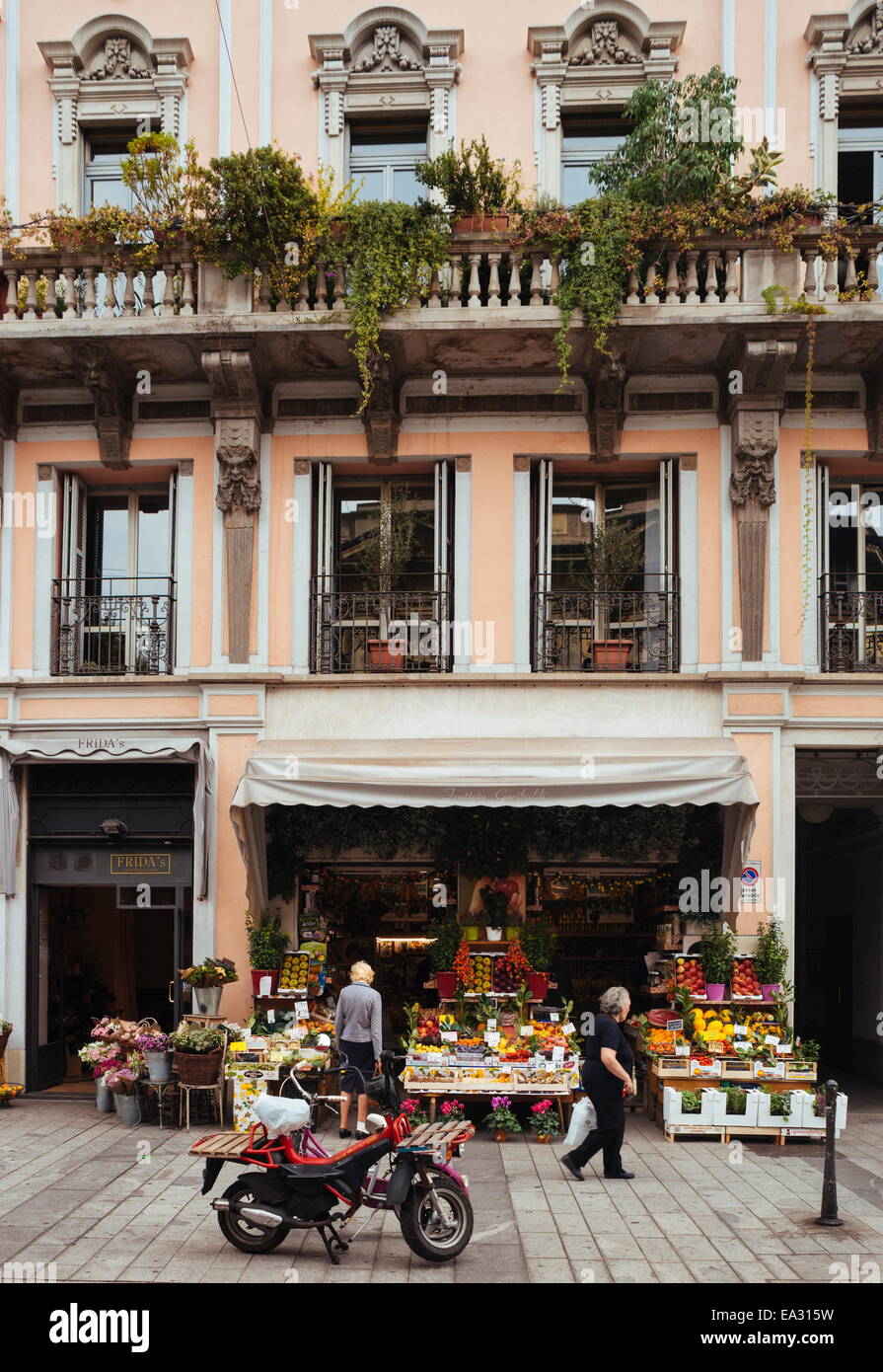 Facade of Grocery store, Milan, Lombardy, Italy, Europe Stock Photo - Alamy