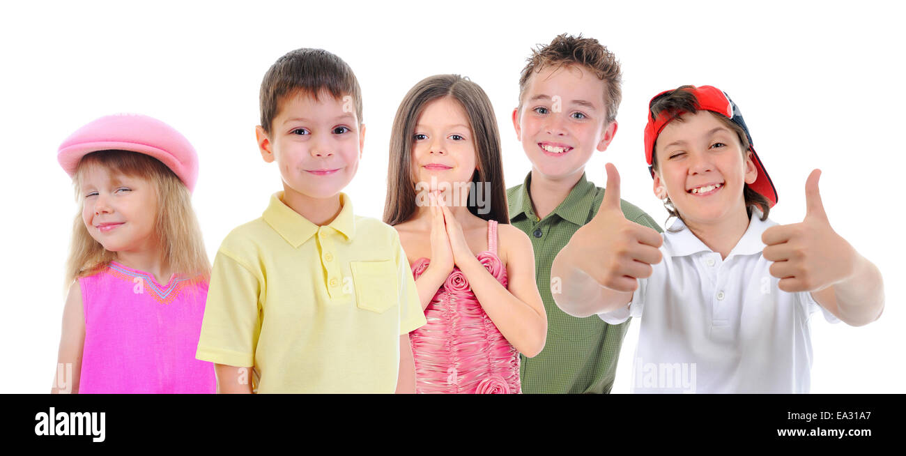 Group of children posing Stock Photo - Alamy