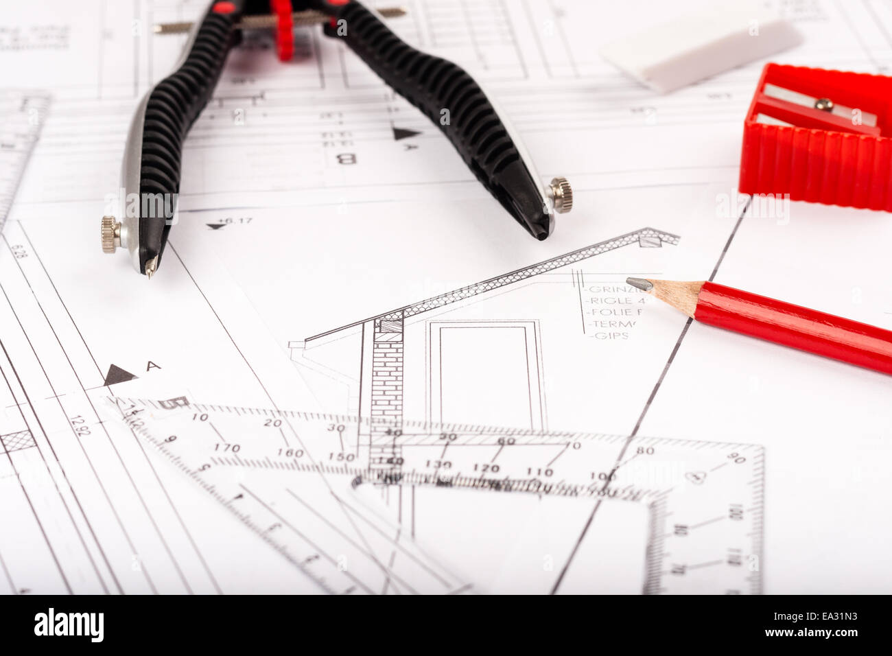 House graphic layout plan hi-res stock photography and images - Alamy
