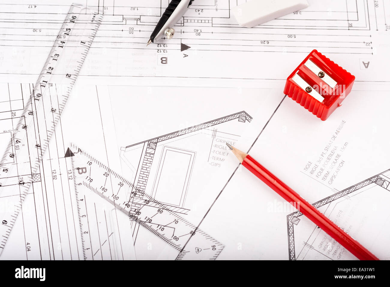 House graphic layout plan hi-res stock photography and images - Alamy