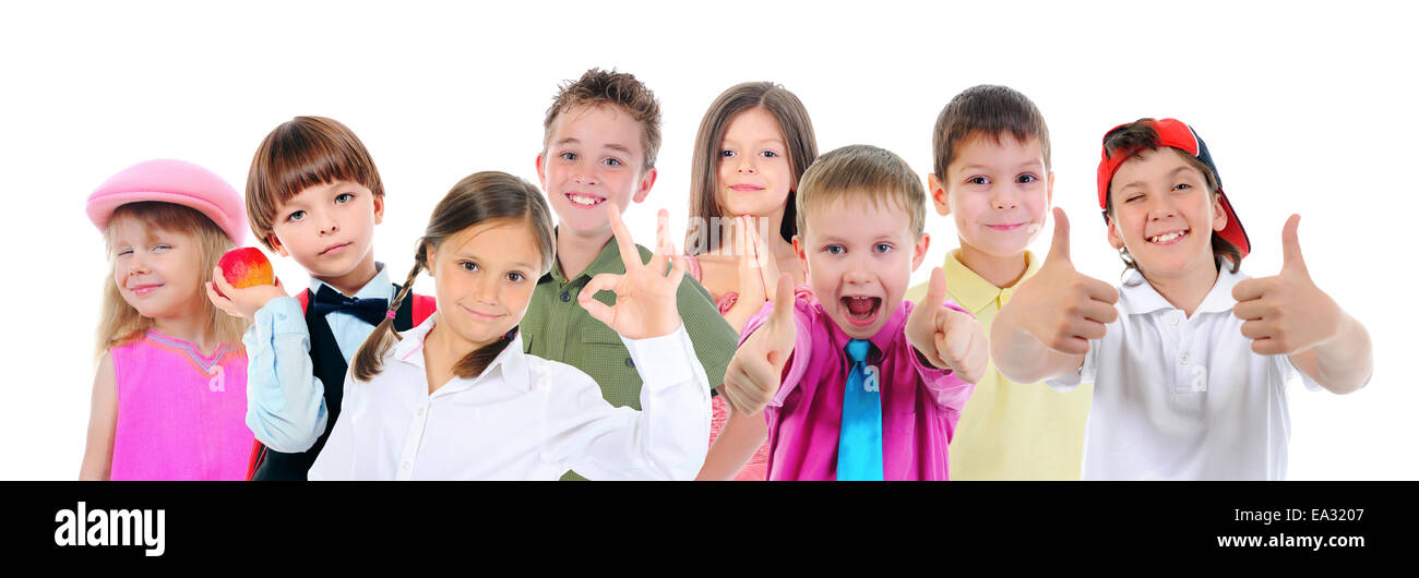 Group of children posing Stock Photo - Alamy