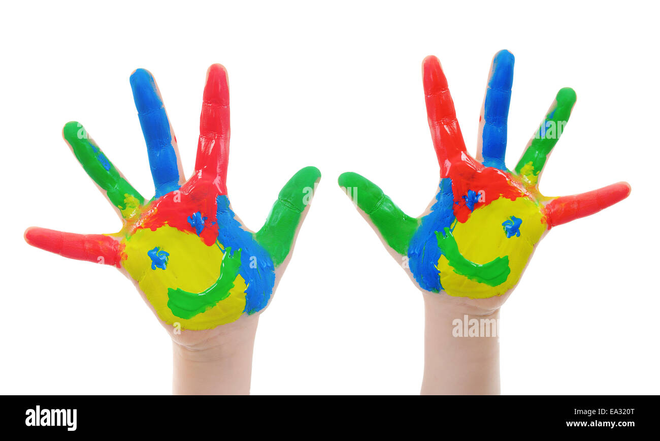 Hand Painted Child Stock Photo - Alamy
