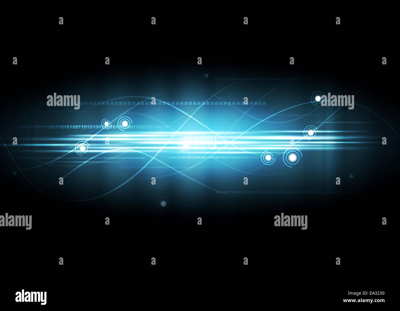 Abstract tech background with shiny waves Stock Photo - Alamy