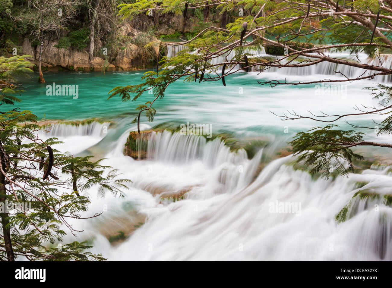 Waterfall in Mexico Stock Photo - Alamy