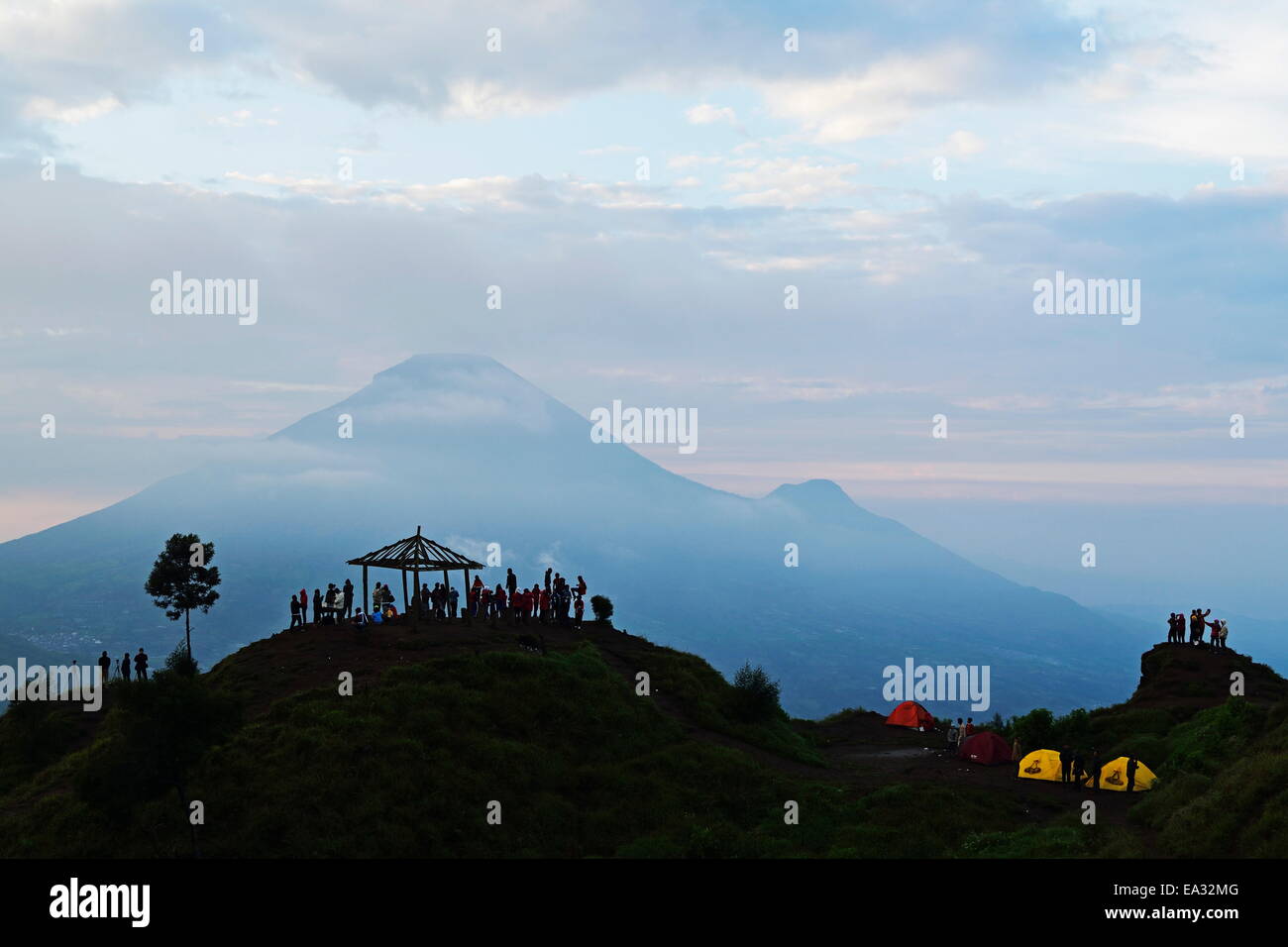 Mount Sindoro, Dieng Plateau, Java, Indonesia, Southeast Asia, Asia ...