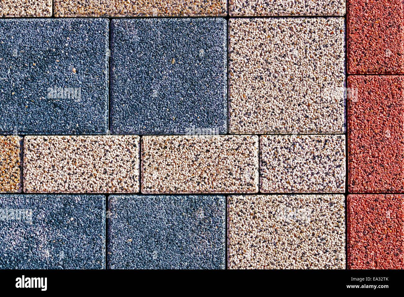 Detail of cobblestone sidewalk made of cubic stones Stock Photo - Alamy