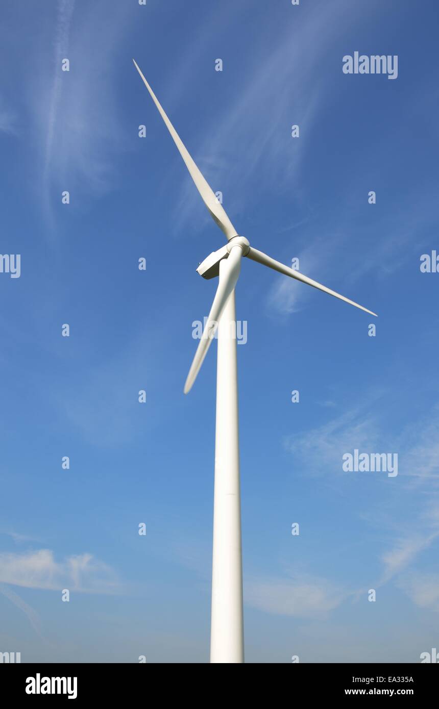 Wind turbine in portrait Stock Photo - Alamy