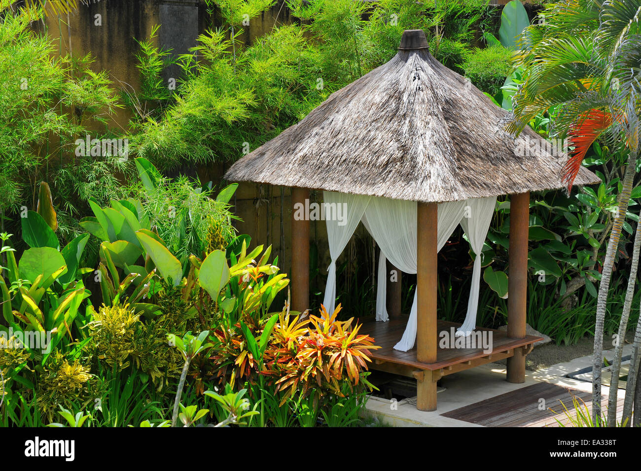bower in a tropical garden Stock Photo - Alamy